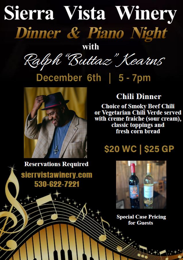 Dinner & Piano Night with Ralph “Buttaz” Kearns | Sierra Vista ...